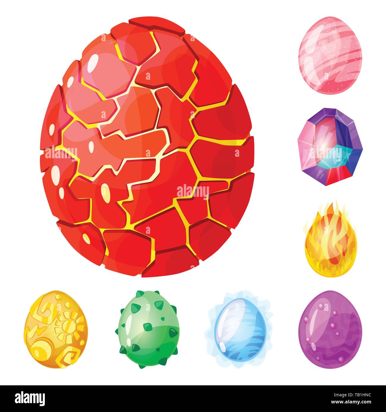 Vector design of dinosaur and magic sign. Collection of dinosaur and ...