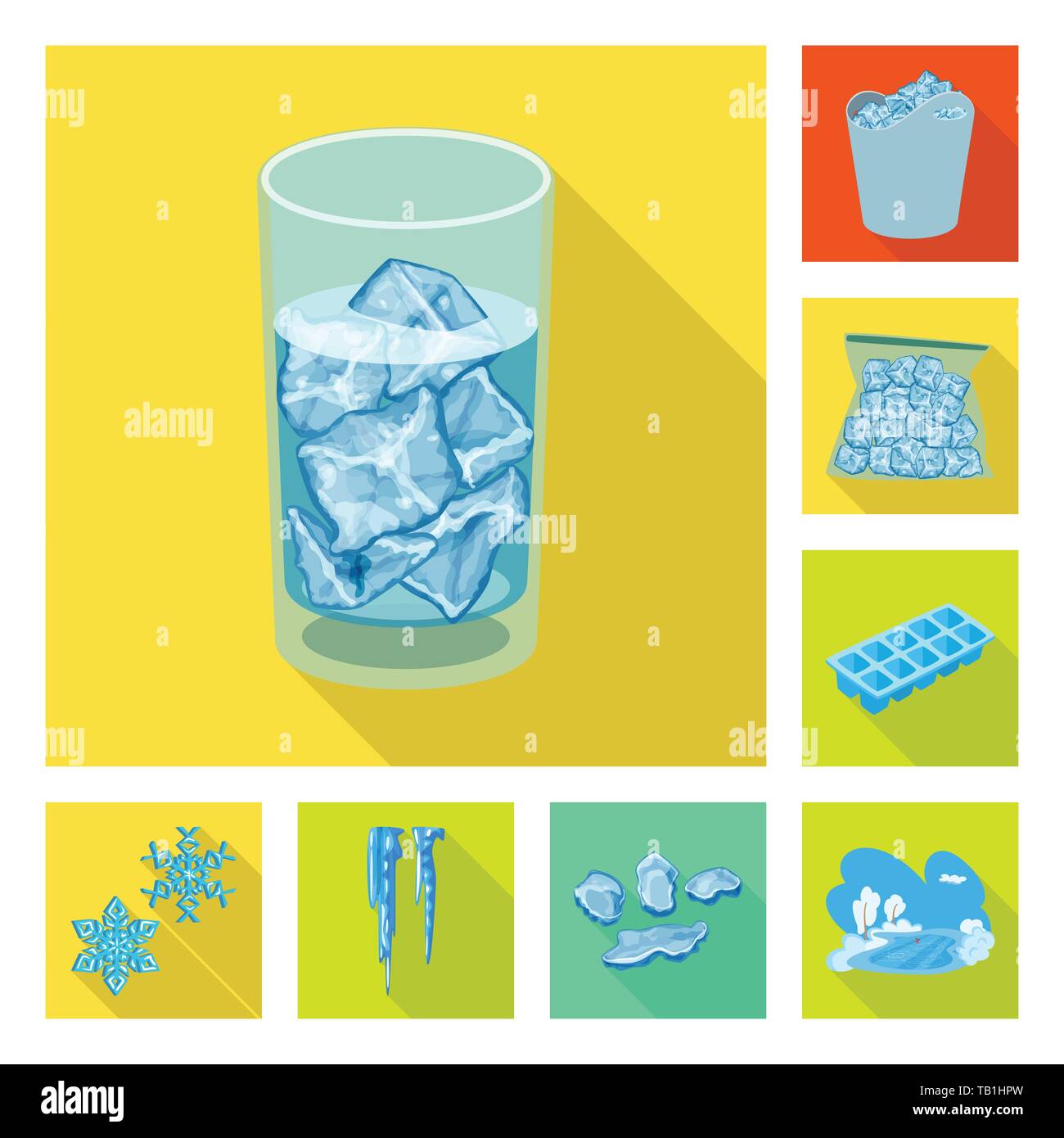 Vector design of texture and frozen logo. Collection of texture and ...