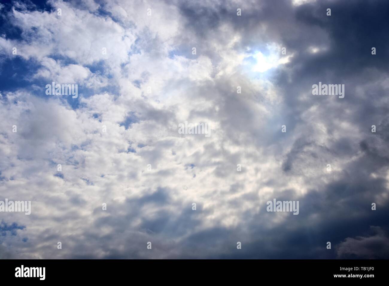 Dark clouds forming in the sky right before a thunderstorm Stock Photo ...