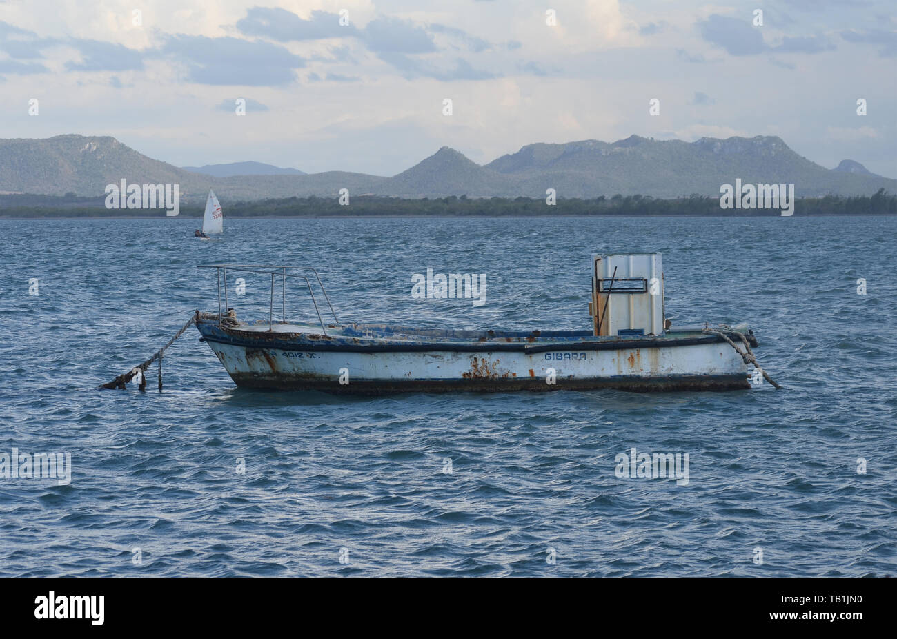 Artisanal fishing fleet in Gibara harbour, southern Cuba Stock Photo ...