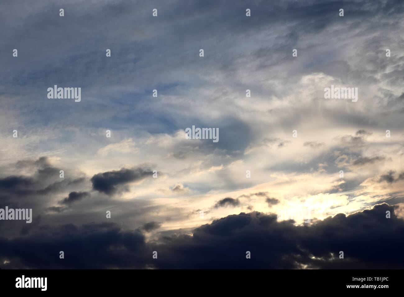 Dark clouds forming in the sky right before a thunderstorm Stock Photo ...