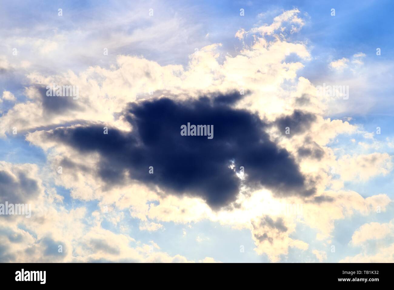 Dark clouds forming in the sky right before a thunderstorm Stock Photo ...