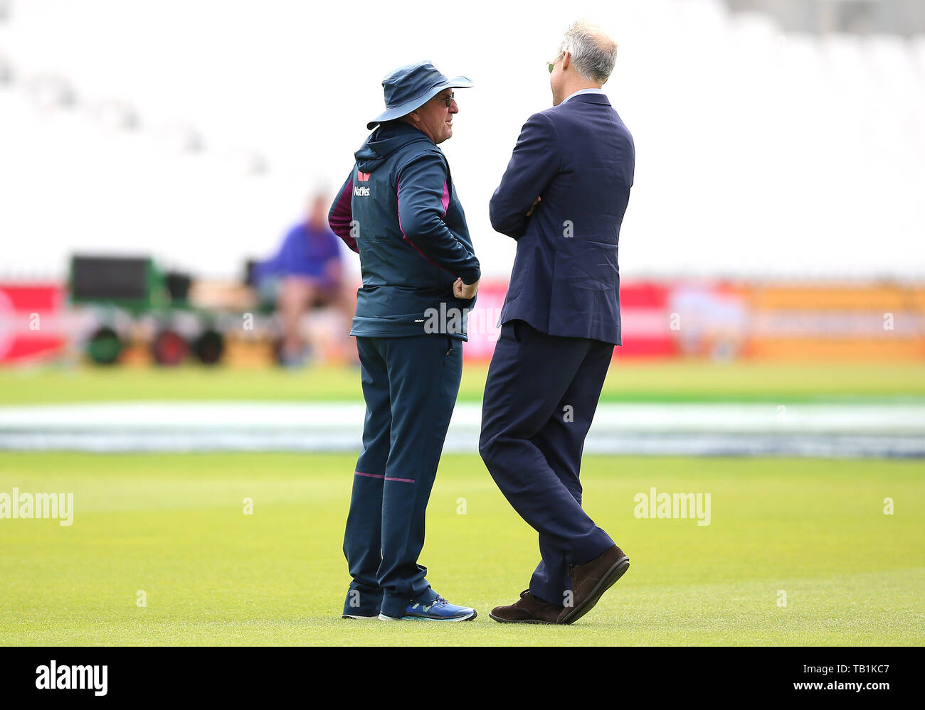England coach Trevor Bayliss (left) and chief national cricket selector ...