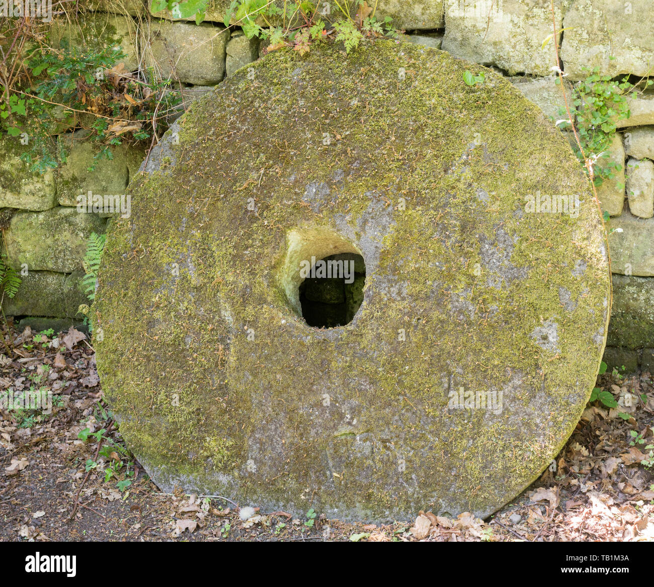 18th century millstone at Prudhoe castle watermill Northumberland ...