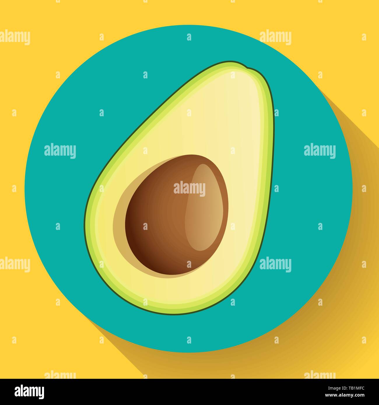 Fresh ripe green avocados Stock Vector Images - Alamy