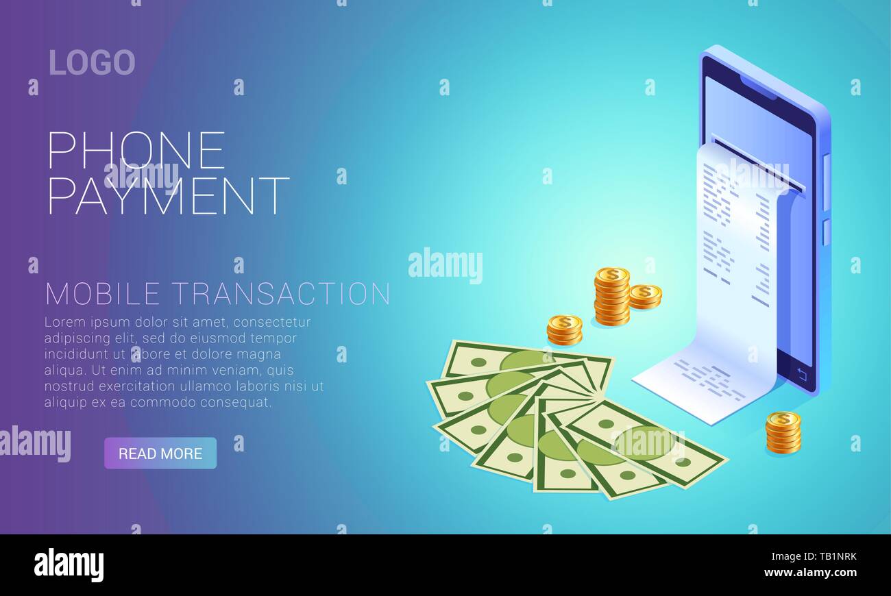 Mobile phone cash money Stock Vector Images - Alamy