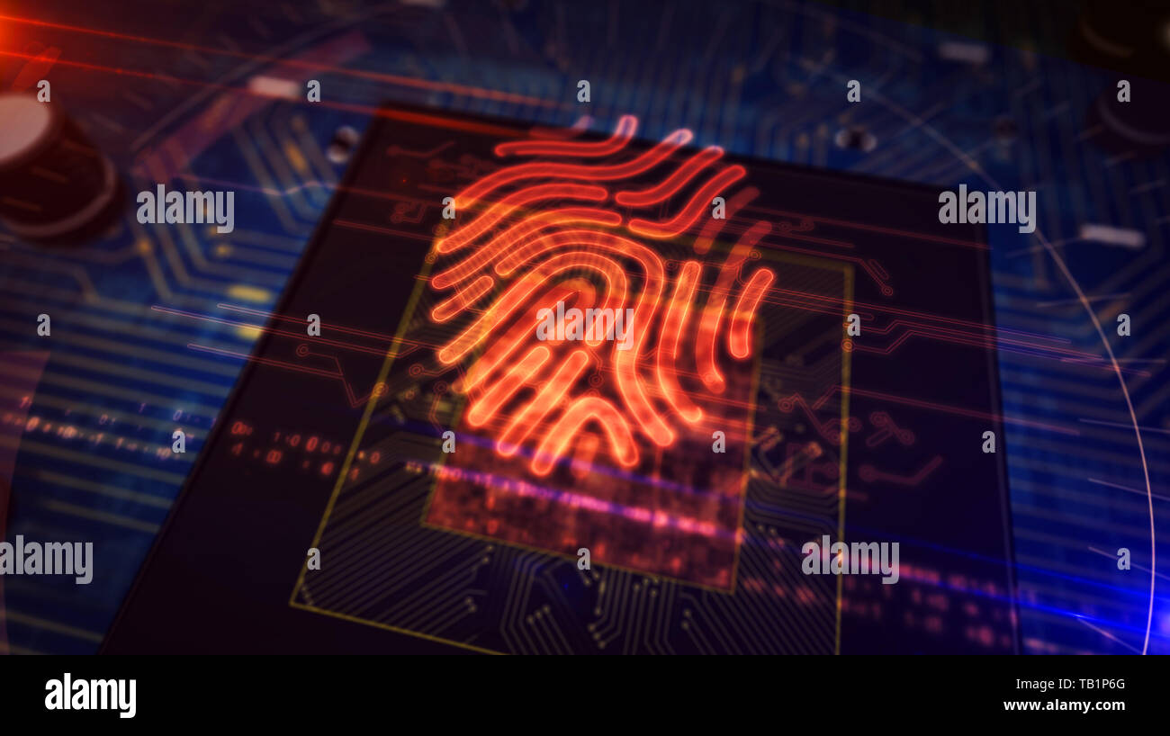 Finger print scan for security system hi-res stock photography and ...