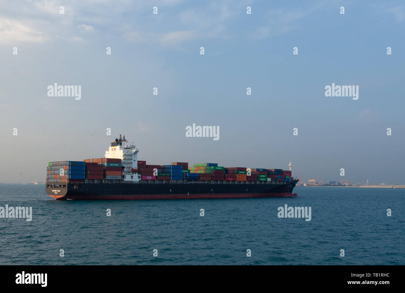 The MV Northern Power passing through the Straits of Malacca in south ...