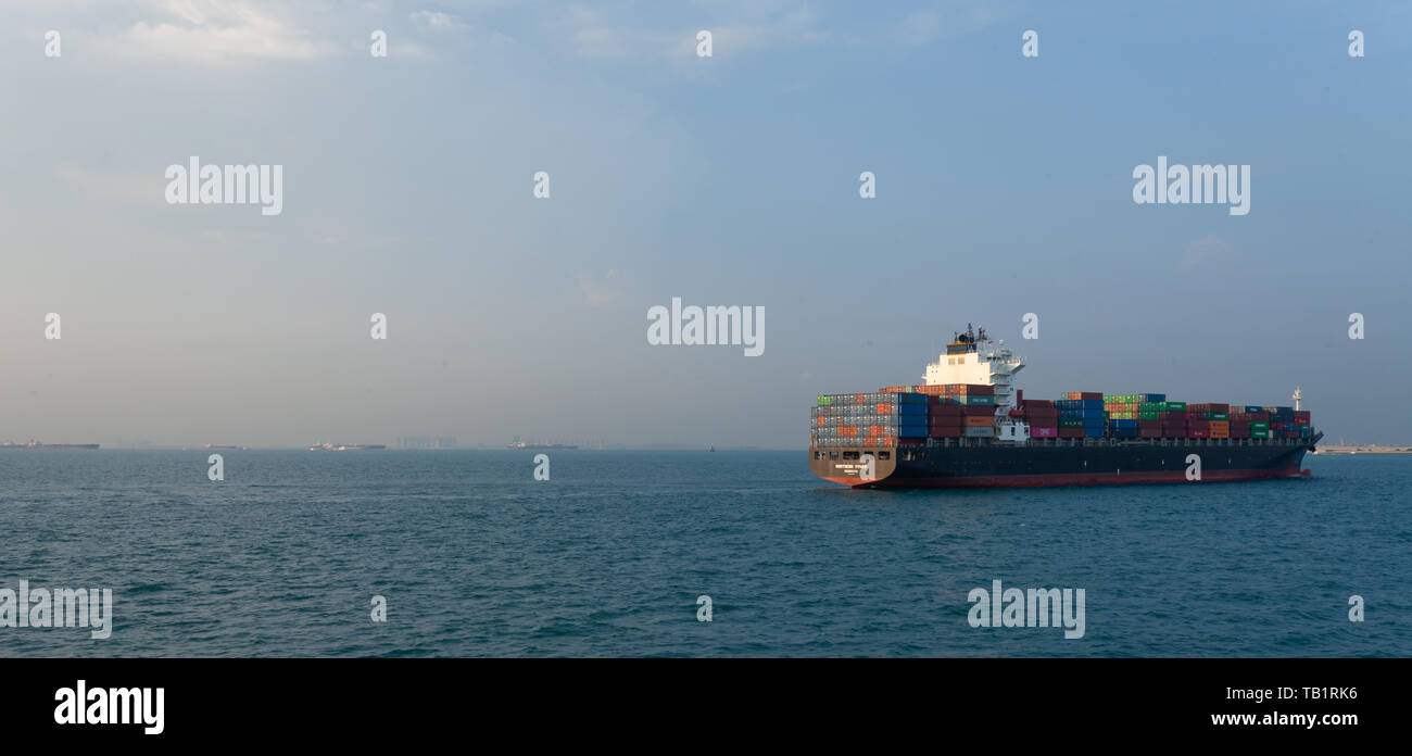 The MV Northern Power passing through the Straits of Malacca in south ...