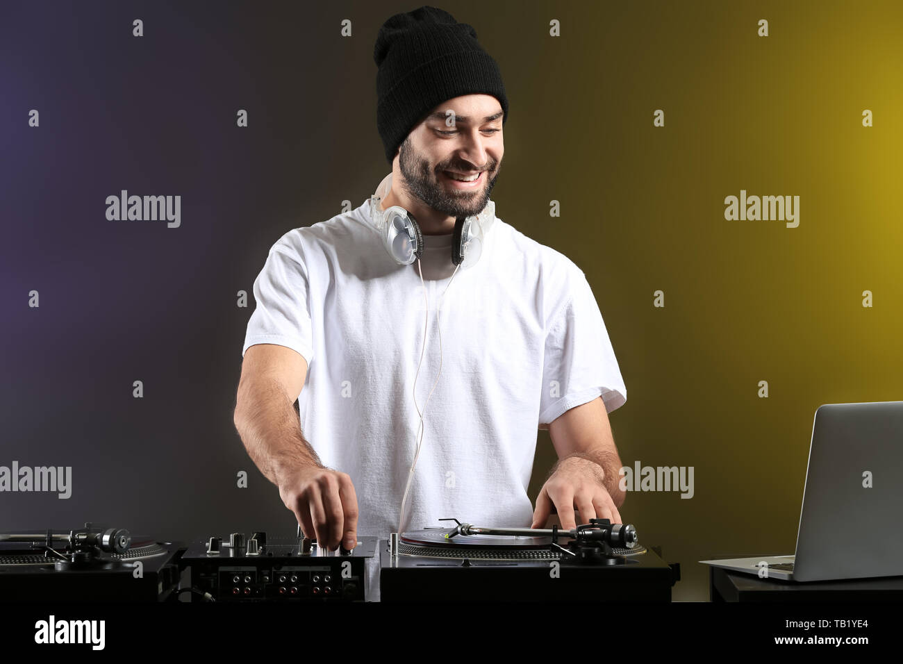 Caucasian male at discotheque hi-res stock photography and images - Alamy
