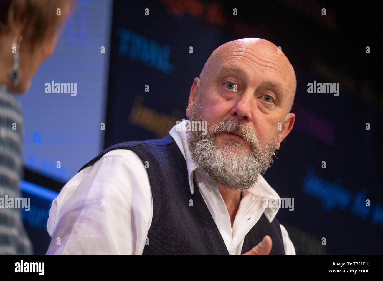 The Hay Festival, Hay on Wye, Wales UK, Wednesday 29th May 2019. Marc ...