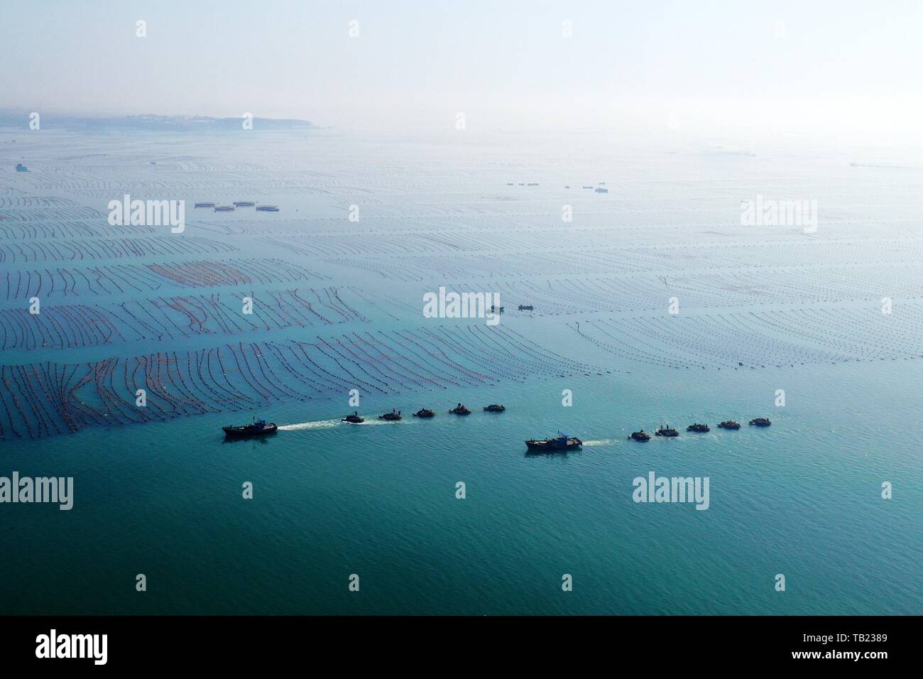 Weihai. 28th May, 2019. In this aerial photo taken on May 28, 2019 ...