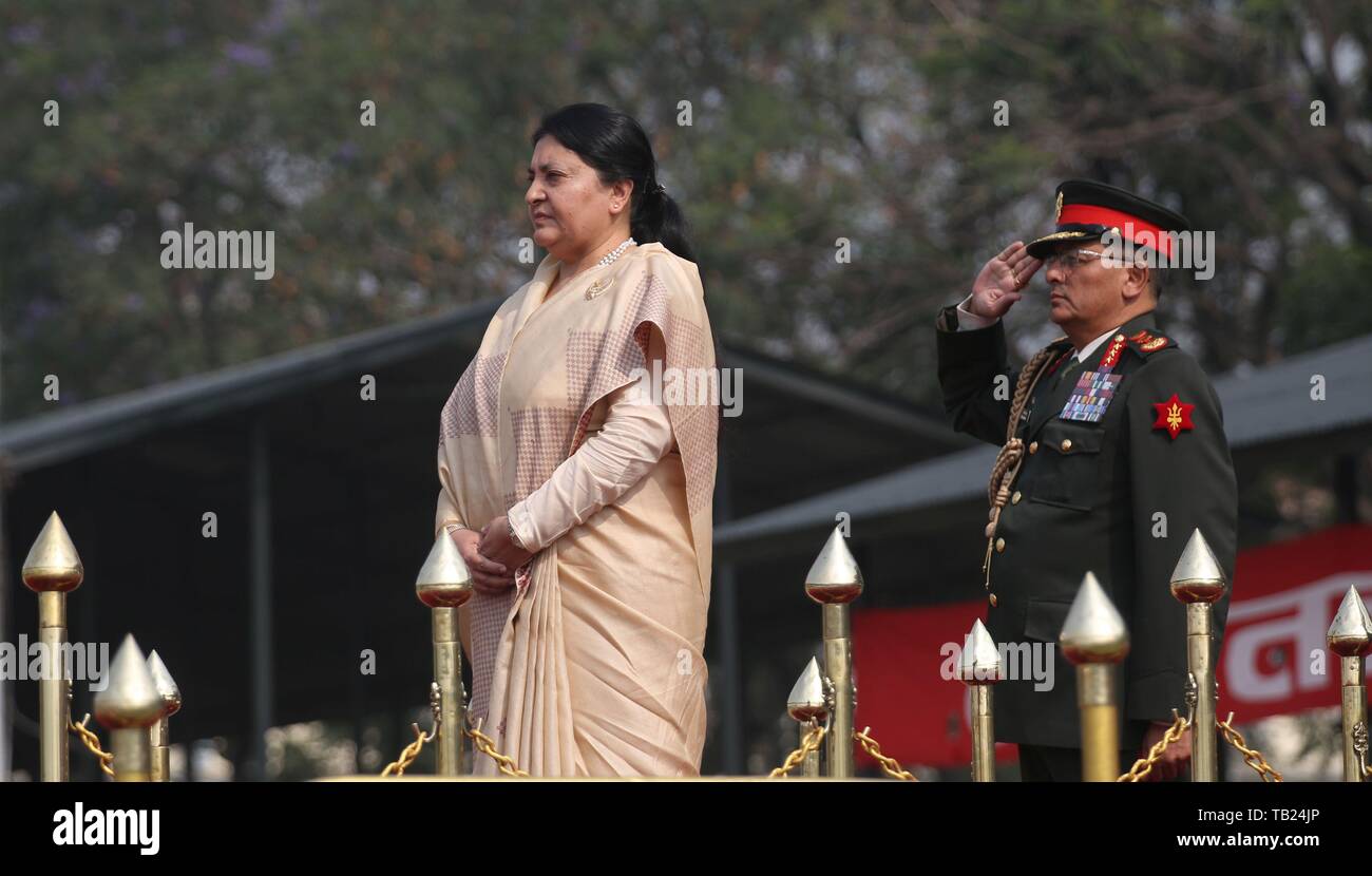 Kathmandu, Nepal. 29th May, 2019. Nepali President Bidya Devi Bhandari ...