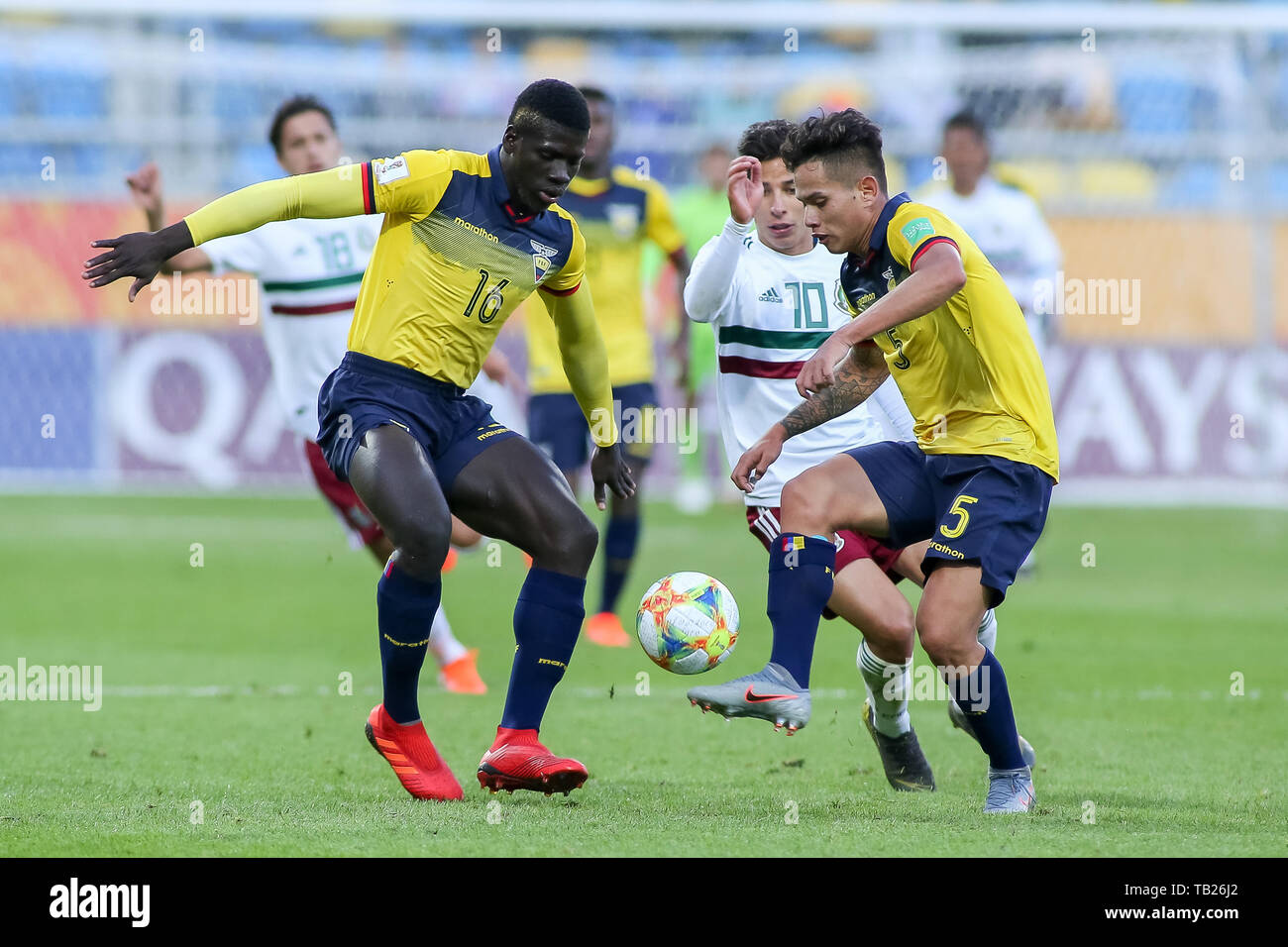 Gdynia, Poland. 29th May, 2019. Sergio Quintero (16 and Jordy Alcivar ...