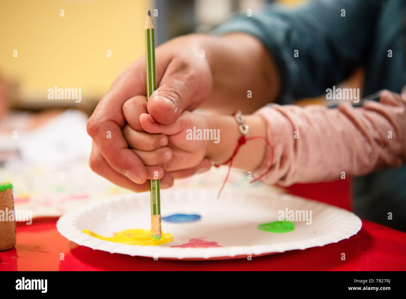 Nuremberg, Germany. 14th May, 2019. An inmate in the father-child group ...