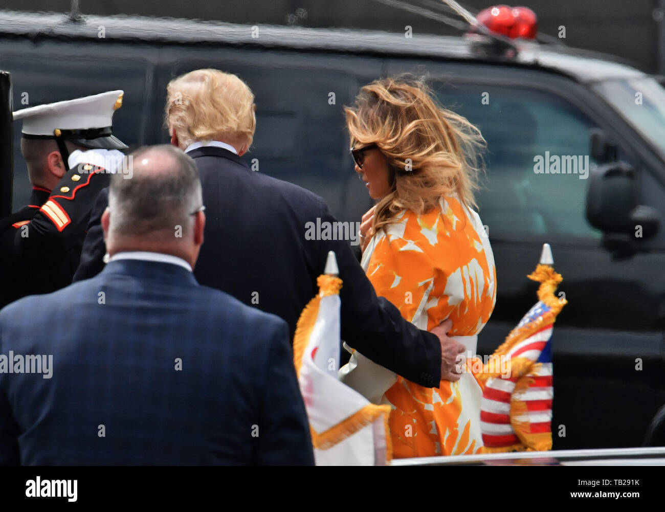 U.S. President Donald Trump and First Lady Melania are seen upon ...