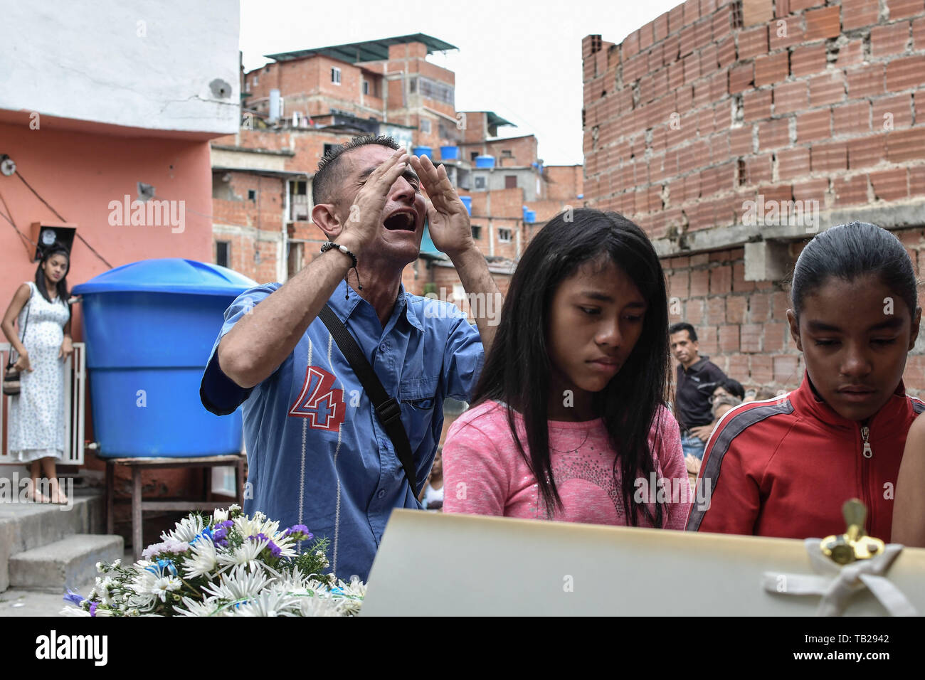 Attend the funeral of their son hi-res stock photography and images - Alamy