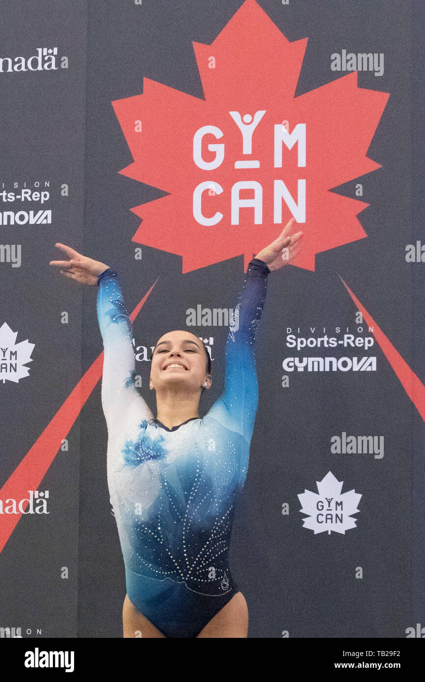 Ottawa, Canada. 26th May, 2019. Brooklyn Moors wins the bronze medal ...