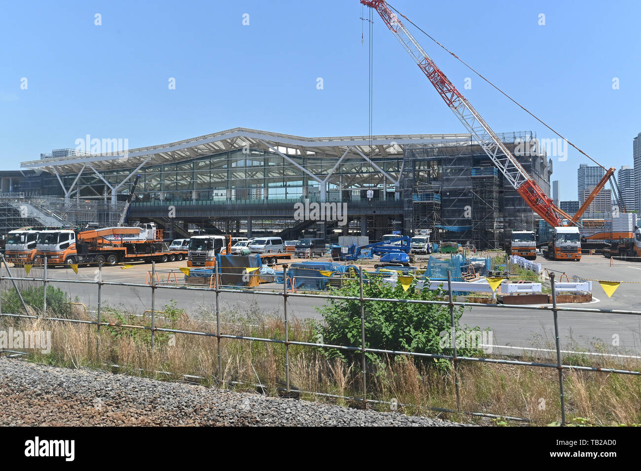 Tokyo, Japan. 30th May, 2019. Construction continues at the site of ...