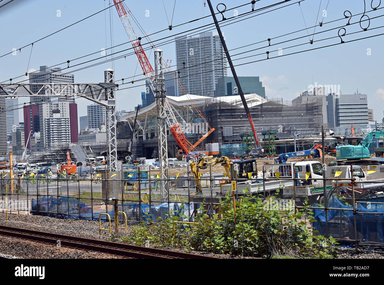 Tokyo, Japan. 30th May, 2019. Construction continues at the site of ...
