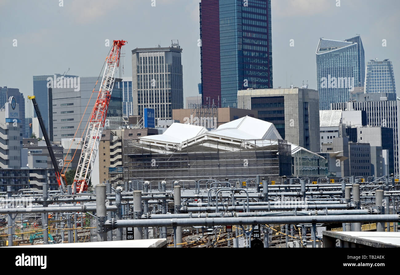 Tokyo, Japan. 30th May, 2019. Construction continues at the site of ...