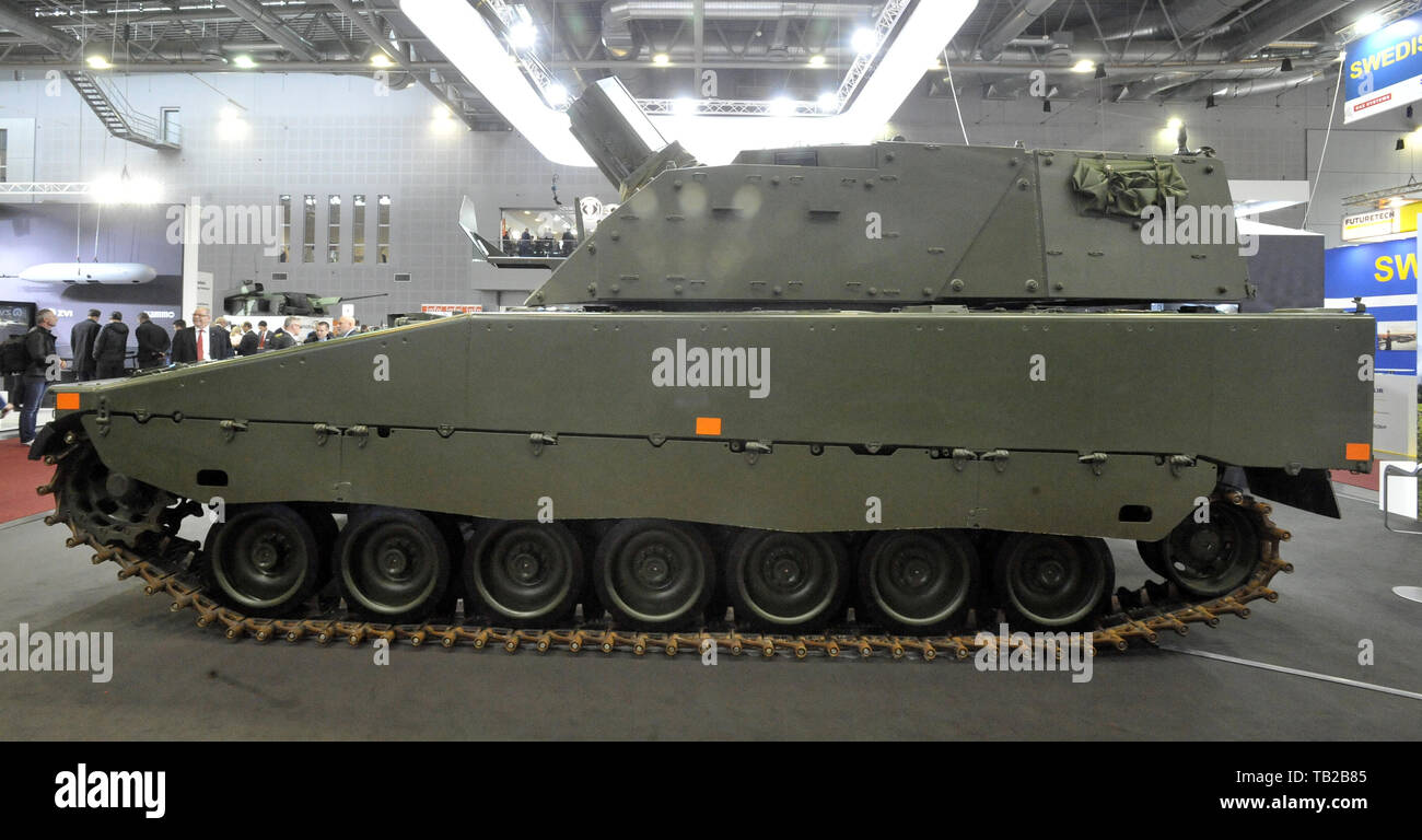 Brno, Czech Republic. 29th May, 2019. Swedish Combat Vehicle 90 (CV90 ...