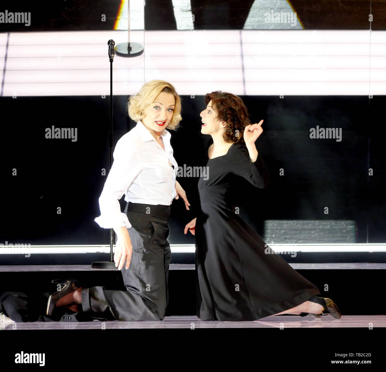 29 May 2019, Germany (German), Berlin: The actors Vasiliki Roussi ...