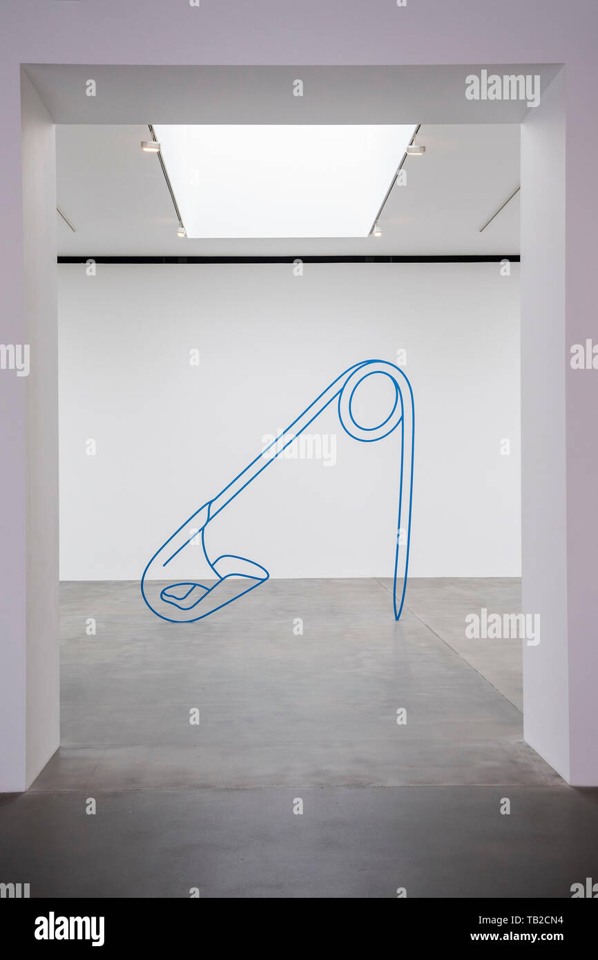 London, UK. 30th May, 2019. Safety Pin (blue) 2019 - British conceptual ...