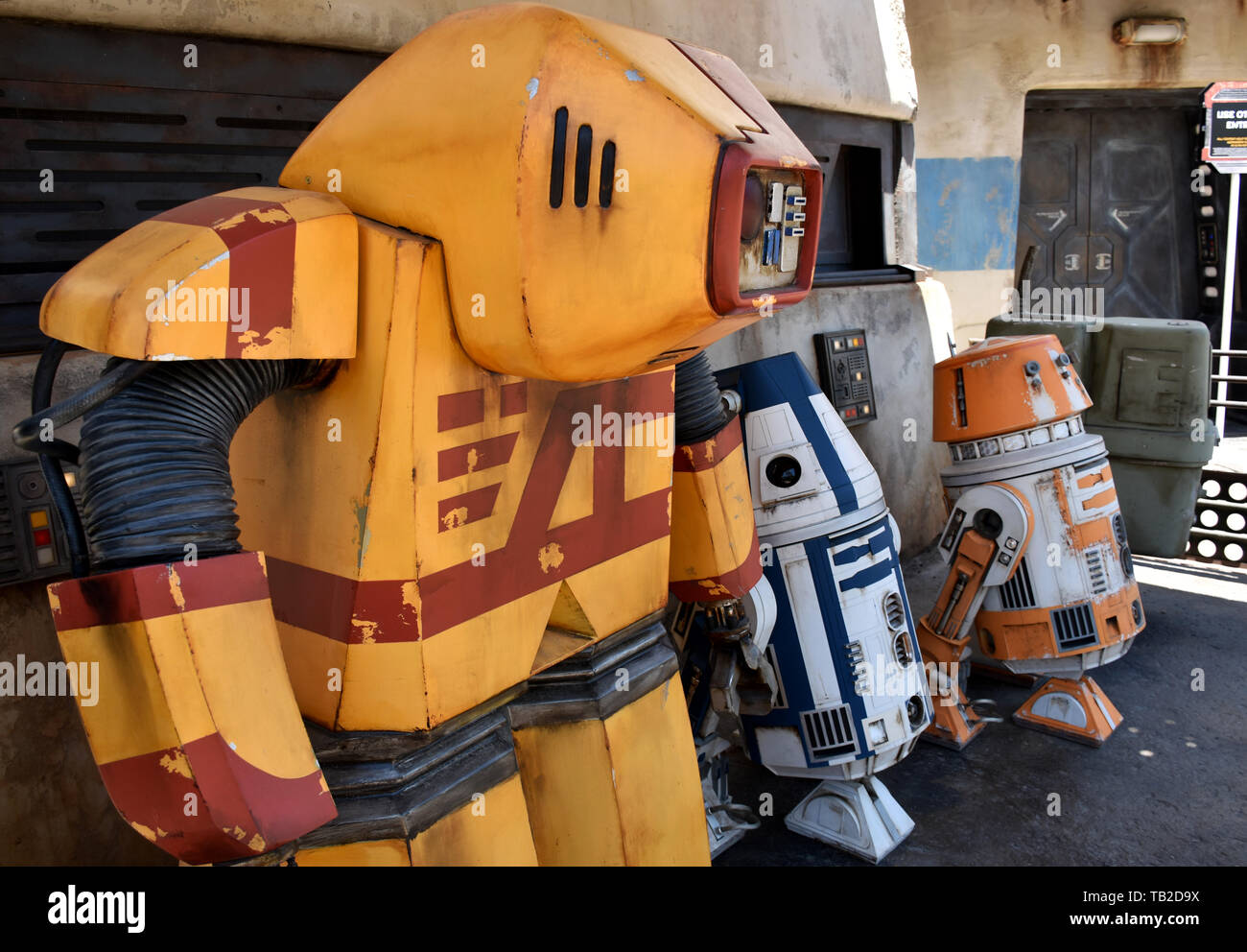 Anaheim. 28th May, 2019. Photo taken on May 28, 2019 shows robots in ...