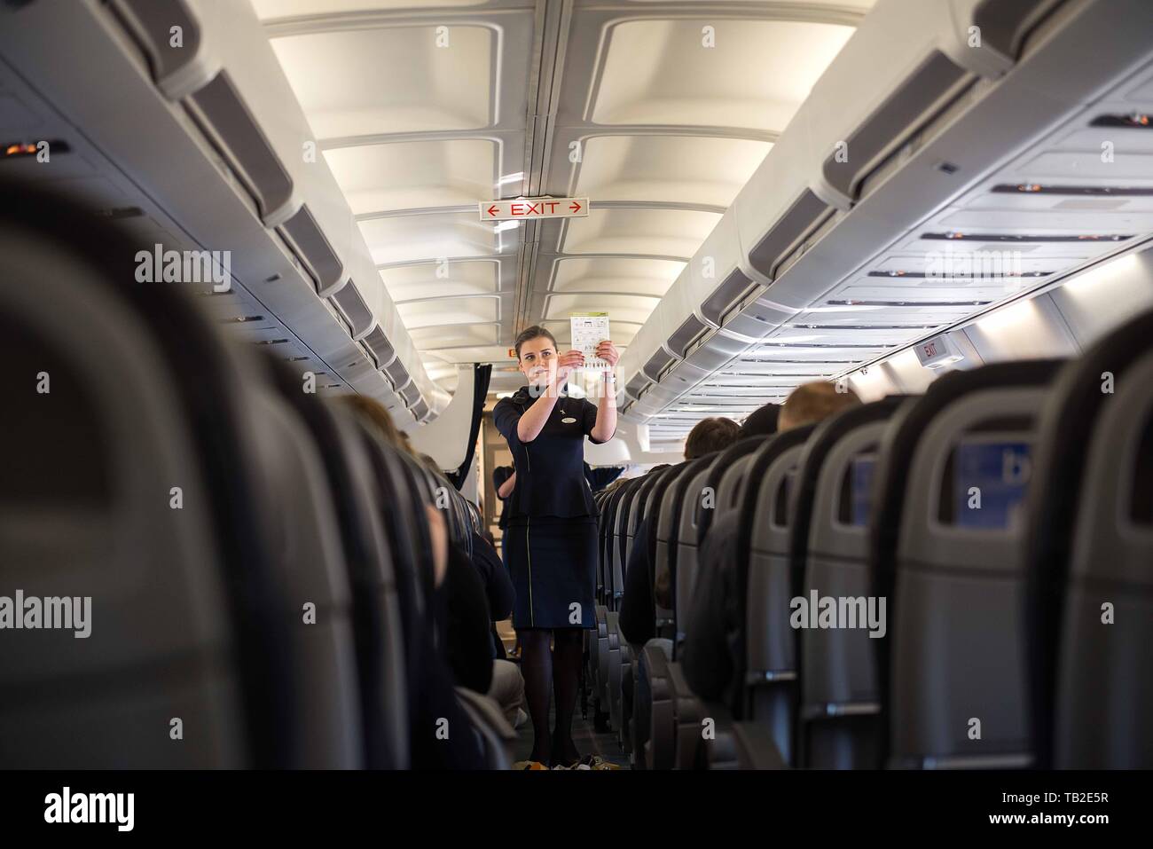 Cabin crew briefing hi-res stock photography and images - Alamy