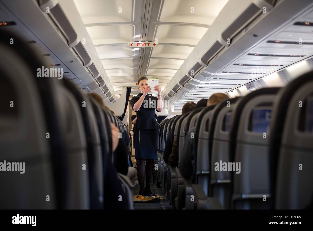 Cabin crew briefing hi-res stock photography and images - Alamy