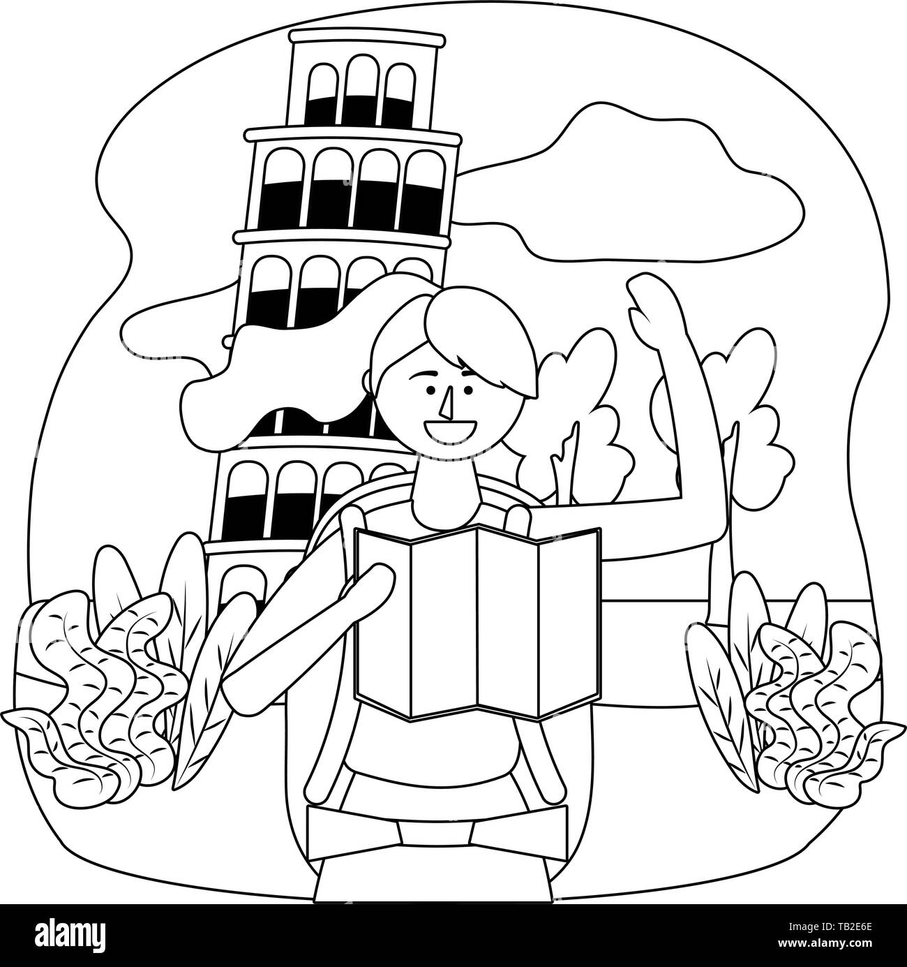 Pisa tower landmark design, Travel trip vacation tourism and journey ...