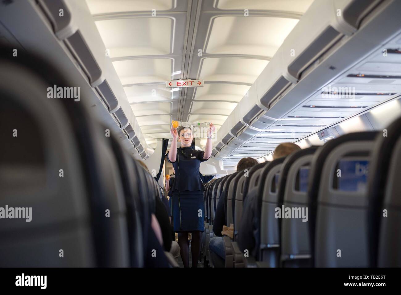Cabin crew briefing hi-res stock photography and images - Alamy