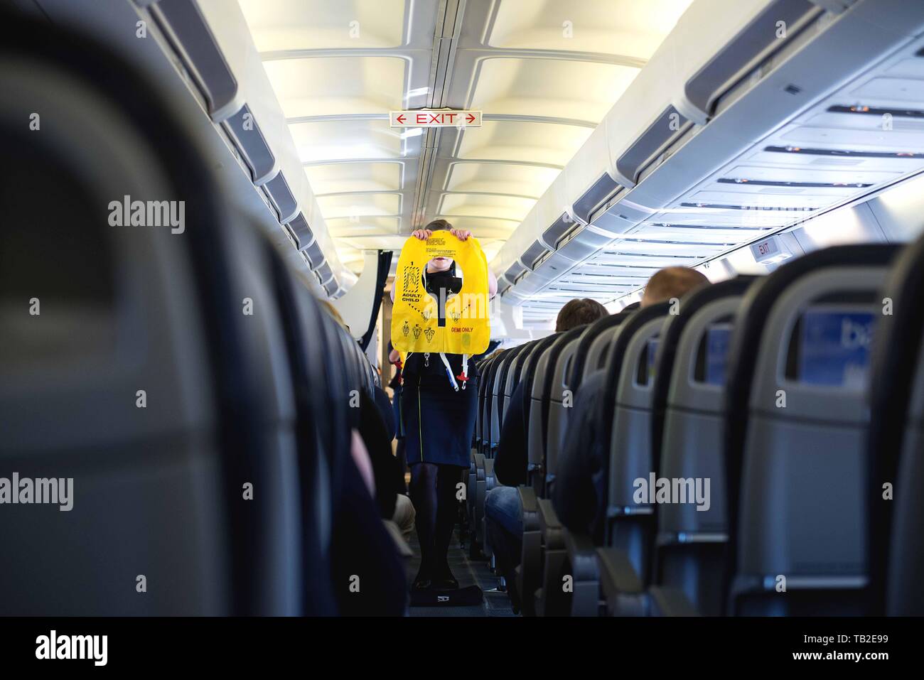 Cabin crew briefing hi-res stock photography and images - Alamy