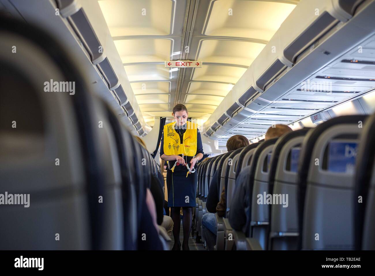 Cabin crew briefing hi-res stock photography and images - Alamy