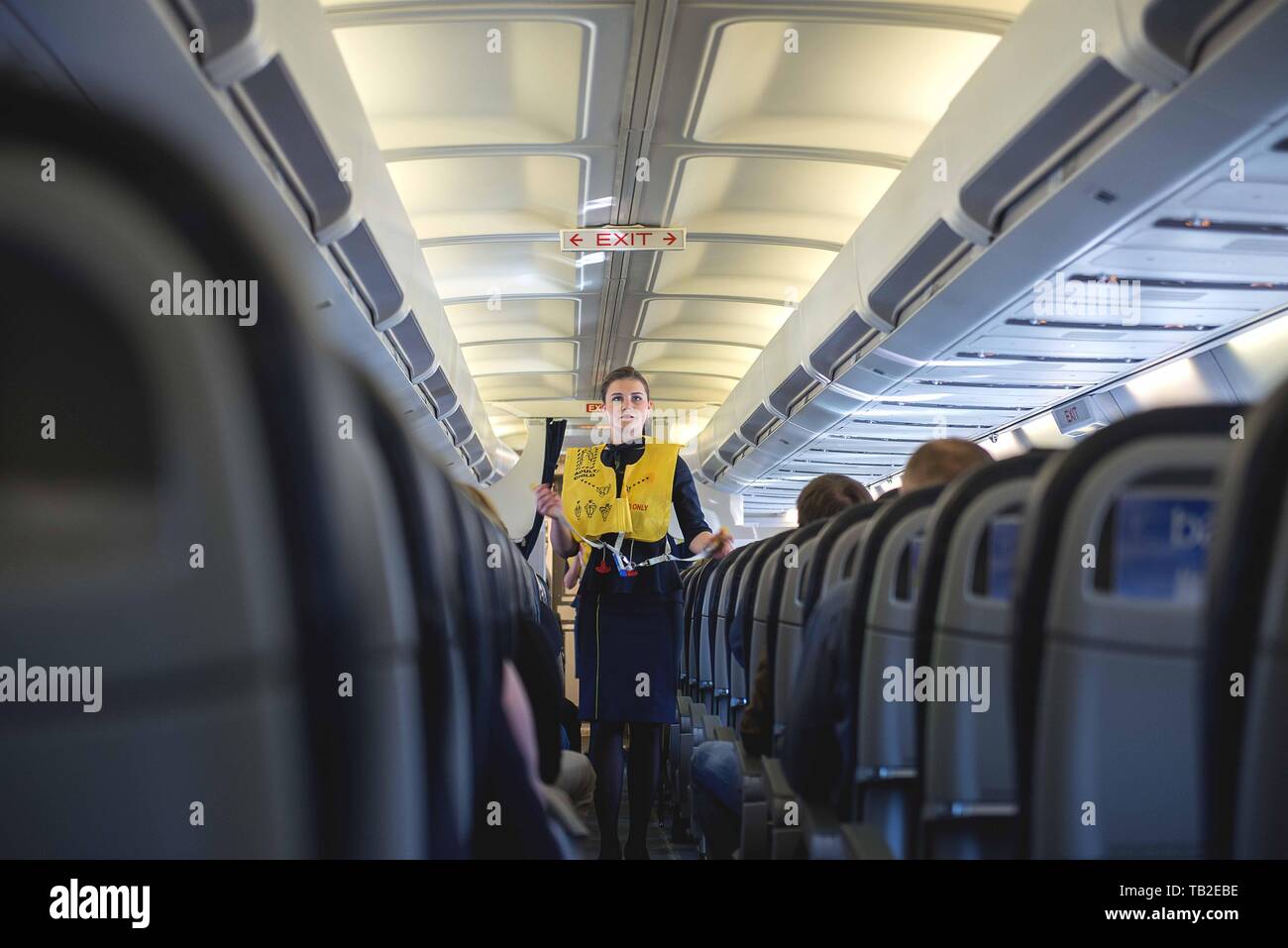 Cabin crew briefing hi-res stock photography and images - Alamy