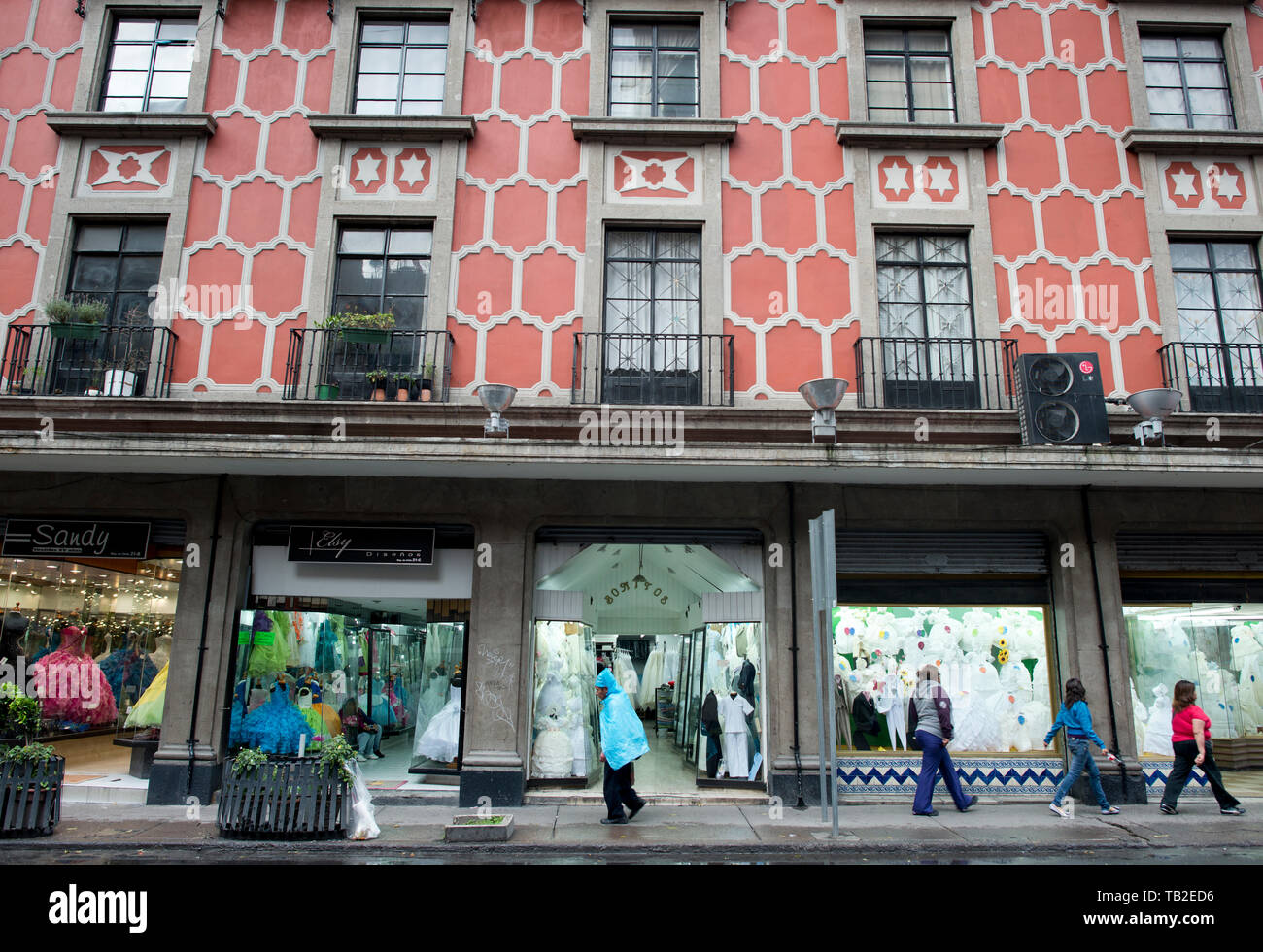 Republica de Chile street where all the stores selling bride's dresses ...