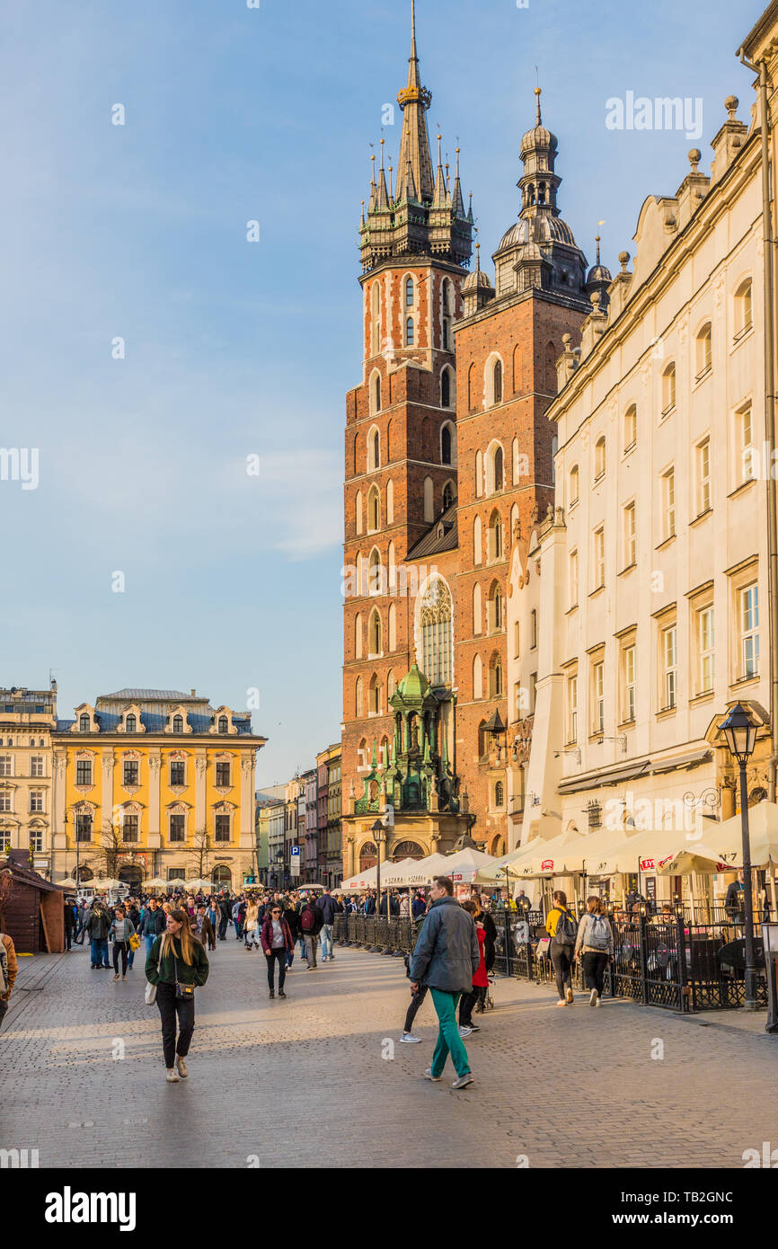 A typical view in the old Town in Krakow Stock Photo - Alamy