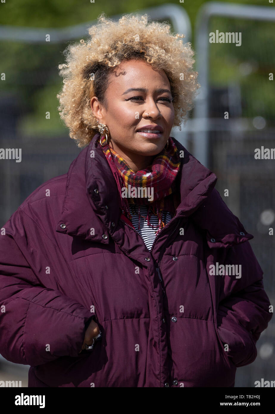 Singer-songwriter Emeli Sande during filming in her home city of ...