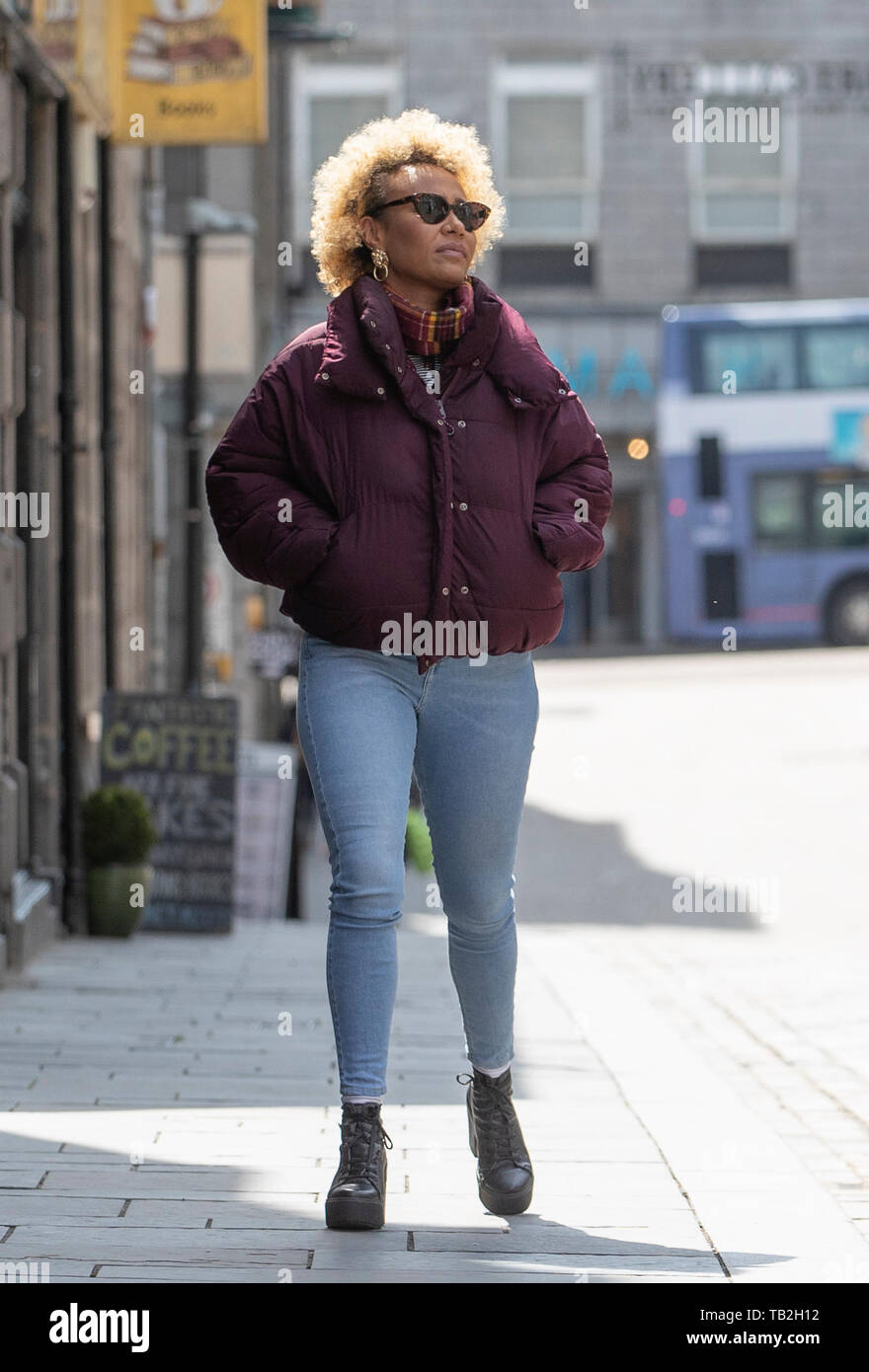 Singer-songwriter Emeli Sande during filming in her home city of ...