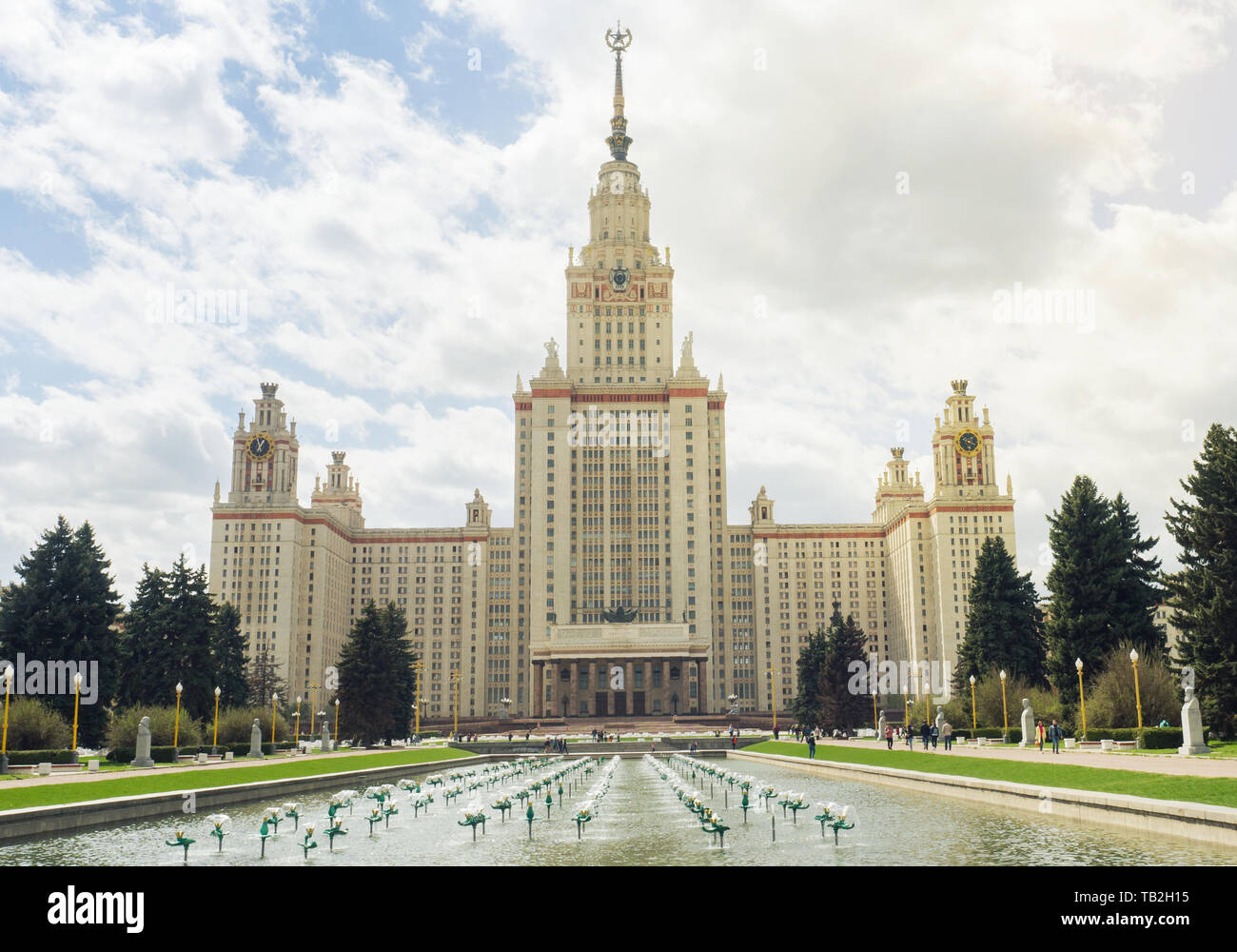 Moscow, Russia - May 03, 2019: Lomonosov State University, iconic ...