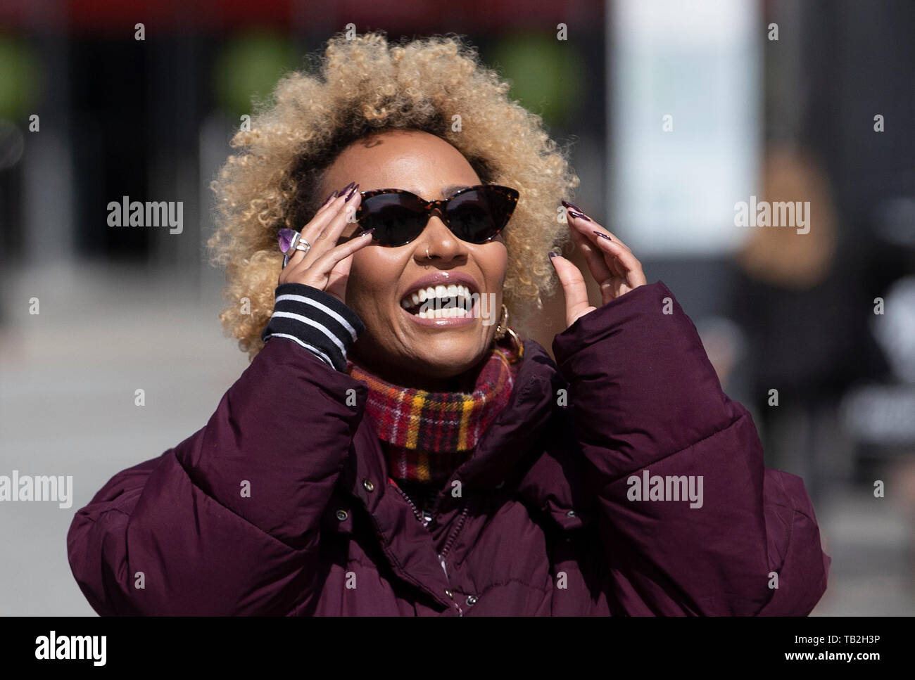 Singer-songwriter Emeli Sande during filming in her home city of ...