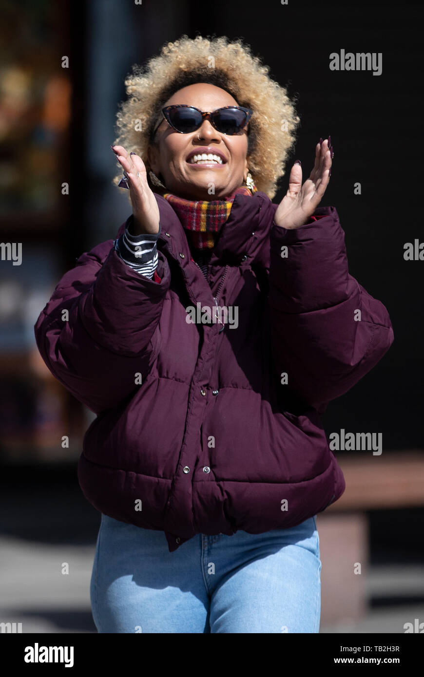 Singer-songwriter Emeli Sande during filming in her home city of ...