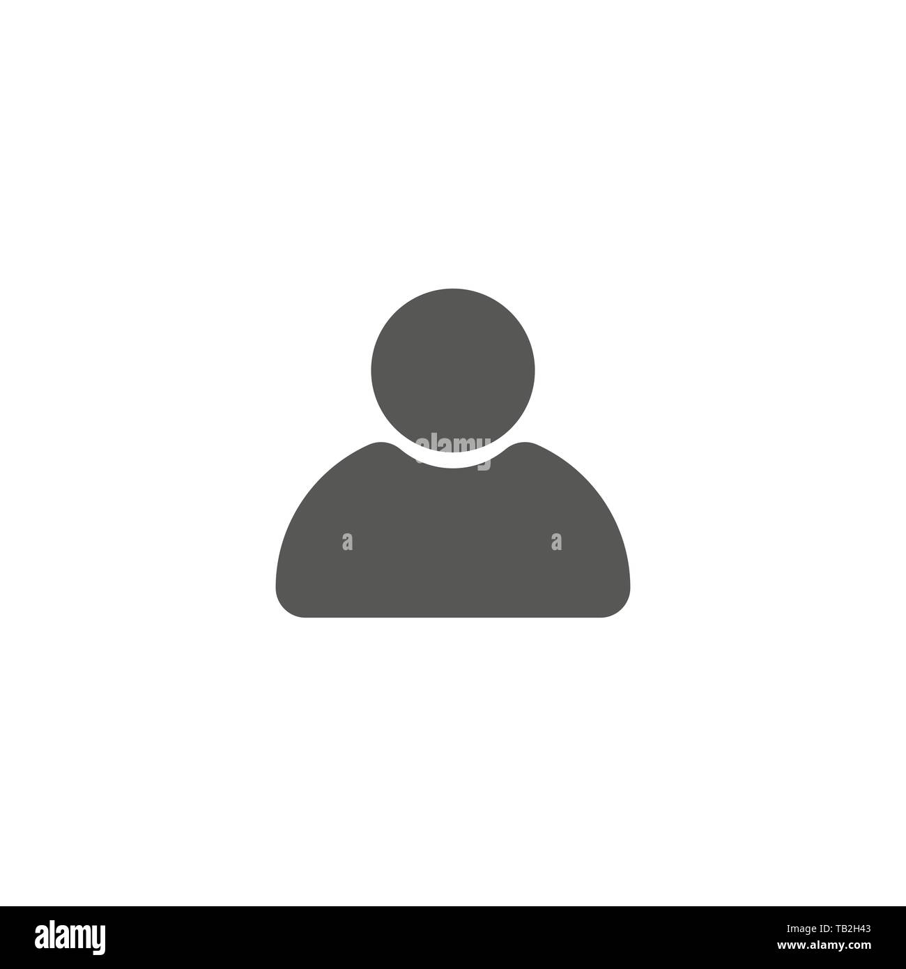 User Icon in trendy flat style isolated on grey background. User ...