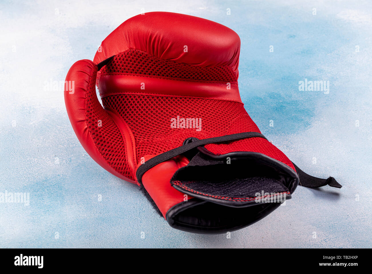 Pair of red leather boxing gloves isolated on white Stock Photo - Alamy