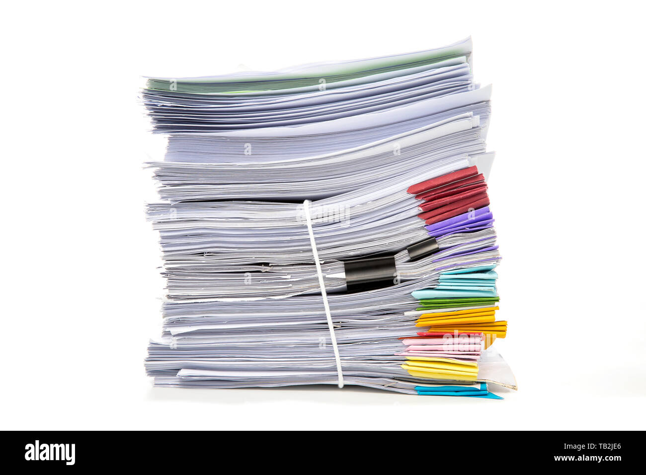 Stack of Documents isolated on white background. Documents pile Stock ...