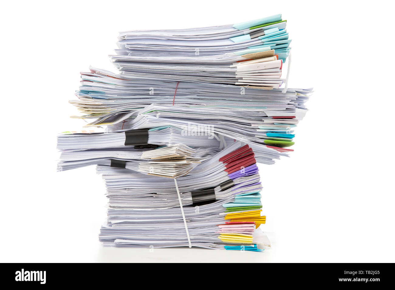 Stack of Documents isolated on white background. Documents pile Stock ...