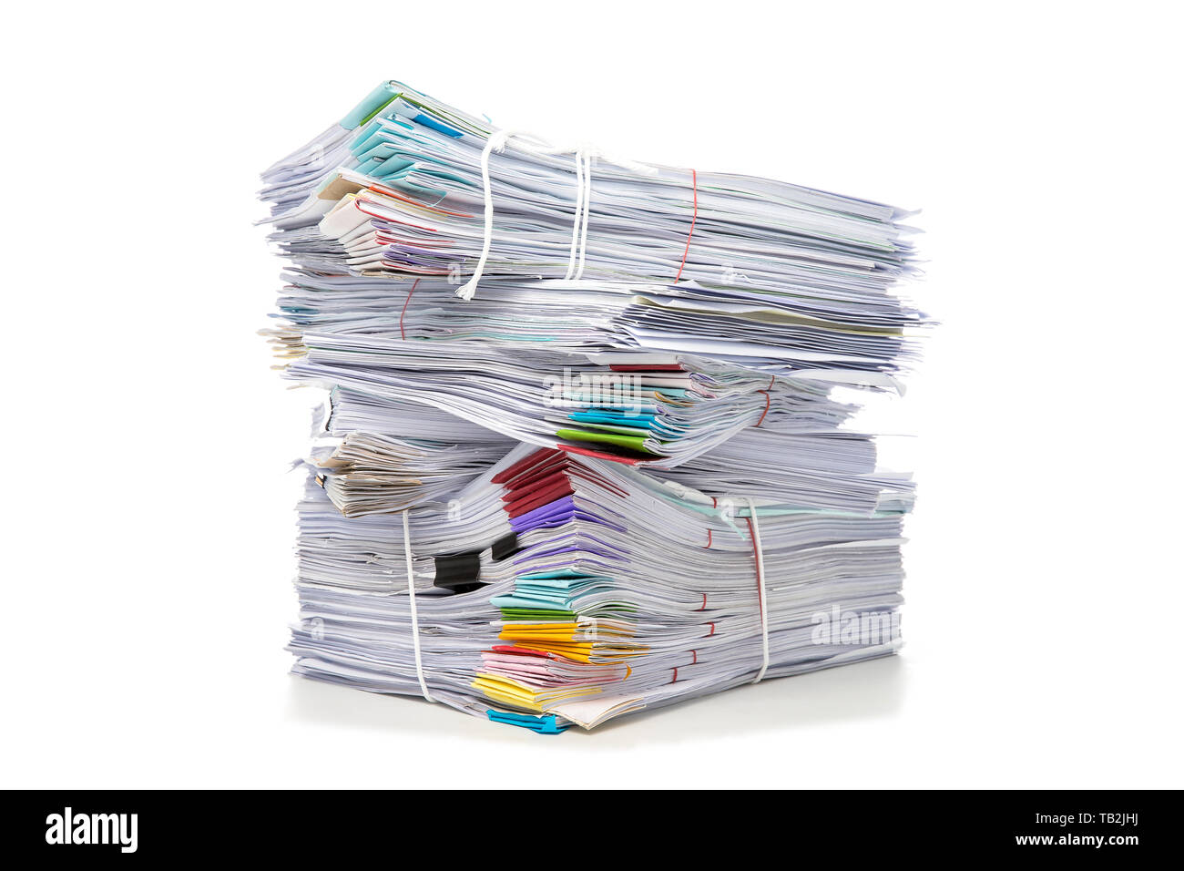 Stack of Documents isolated on white background. Documents pile Stock ...