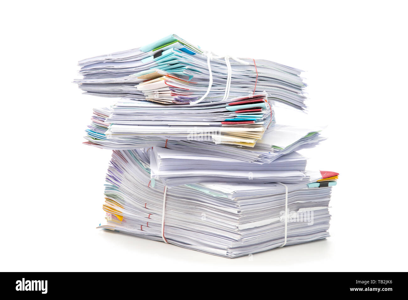 Stack of Documents isolated on white background. Documents pile Stock ...
