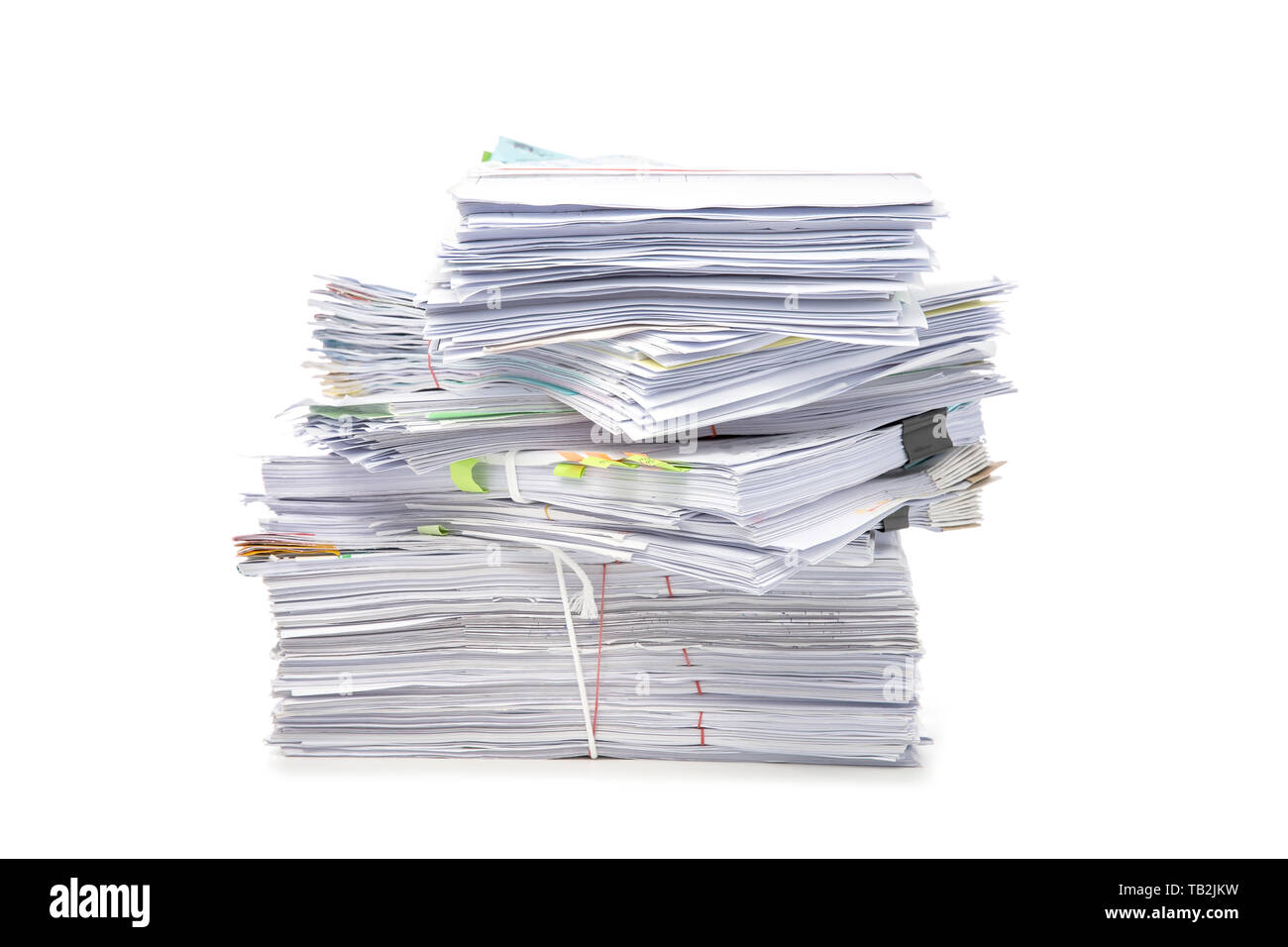 Stack of Documents isolated on white background. Documents pile Stock ...